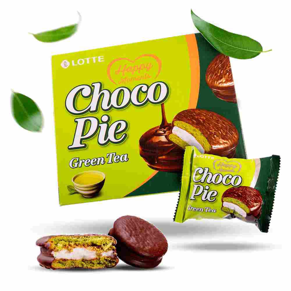 Choco Pie Grøn Te (12stk) 336g Lotte