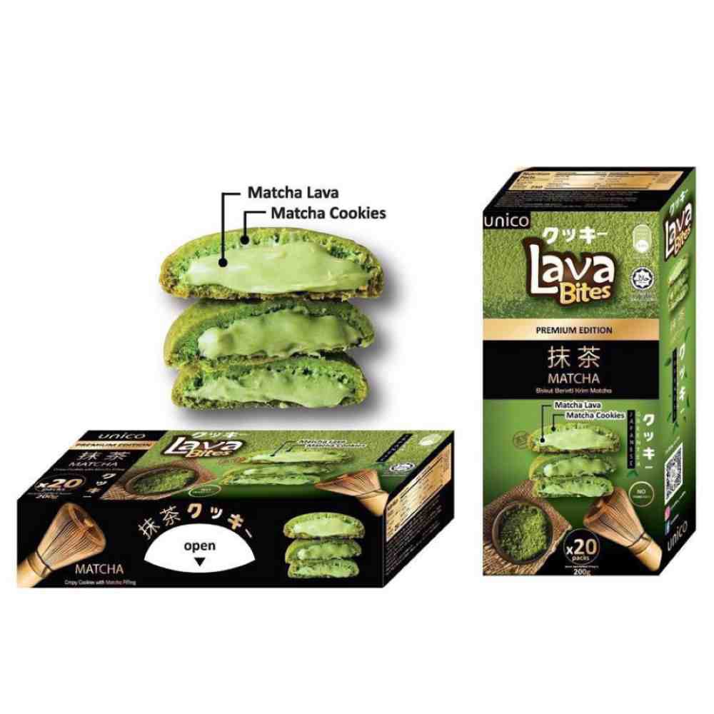 Lava Bites Cookies Matcha 200g Unico