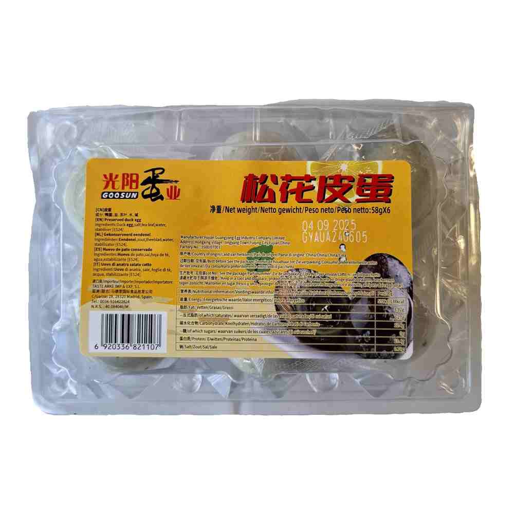 Preserved Duck Egg/Century egg 6x58g GooSun